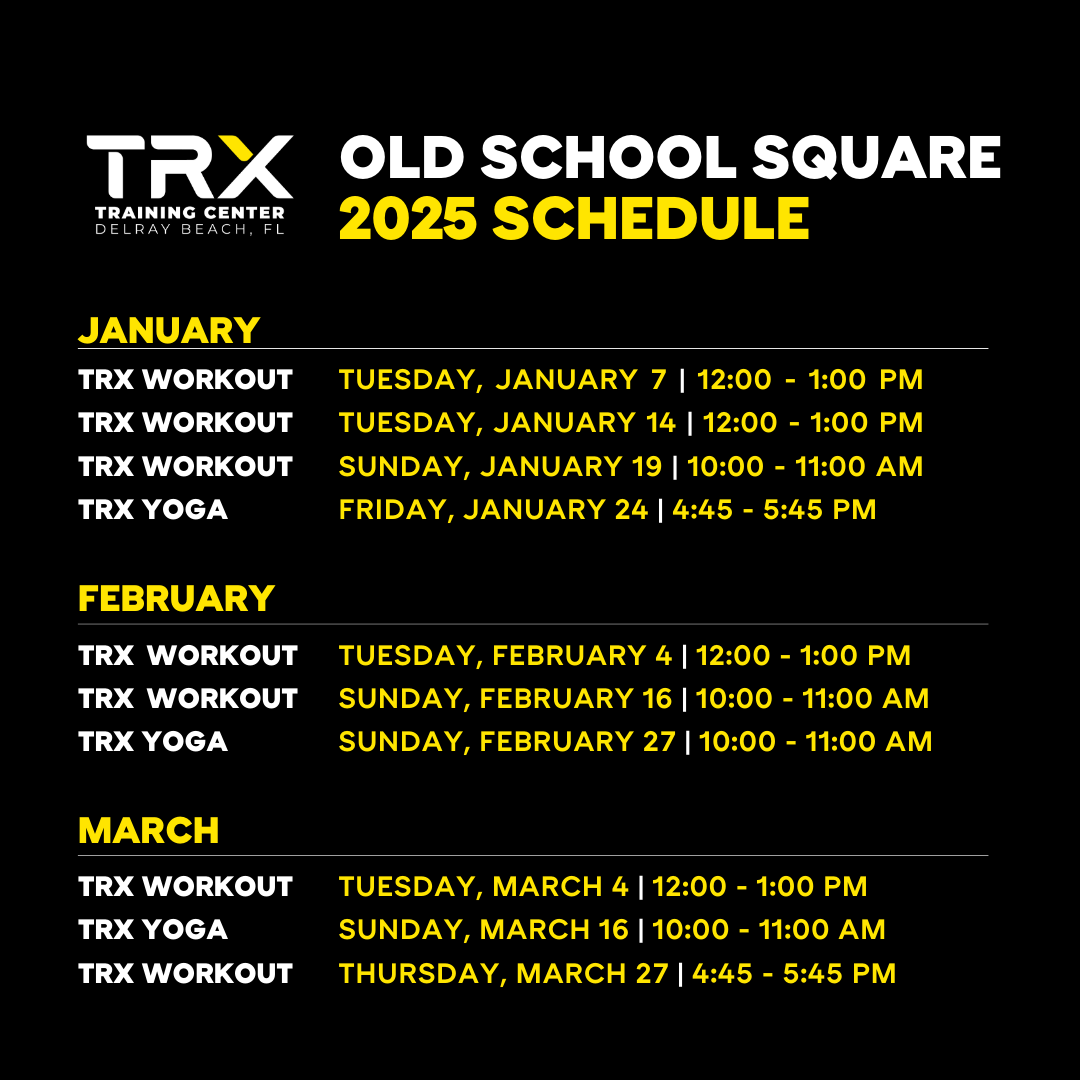 Schedule - TRX Training Center